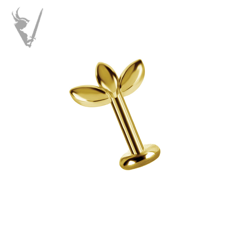 Valkyrie - 18kt Gold Threadless 3 fan marquise end | Valkyrie Canada