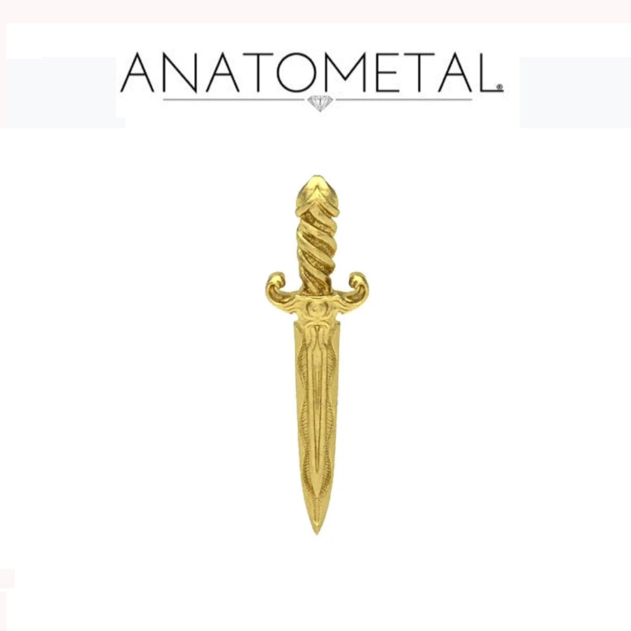 Anatometal - 18k Gold Threadless Straight Dagger end | Valkyrie Canada