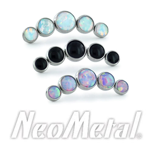 Neometal - Curved Cabochon Clusters - threadless ends | Valkyrie Canada
