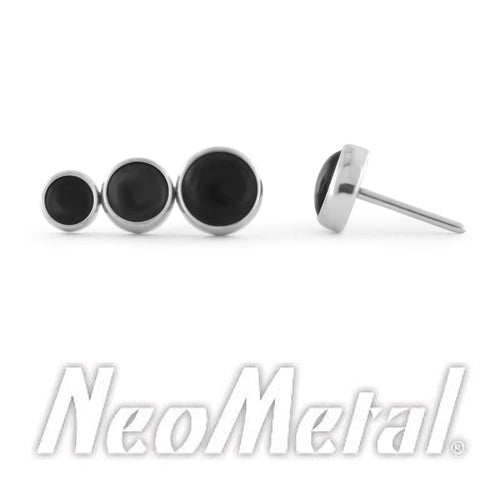 Neometal - Bezel Set Tapered Cabochon Clusters - threadless ends ...